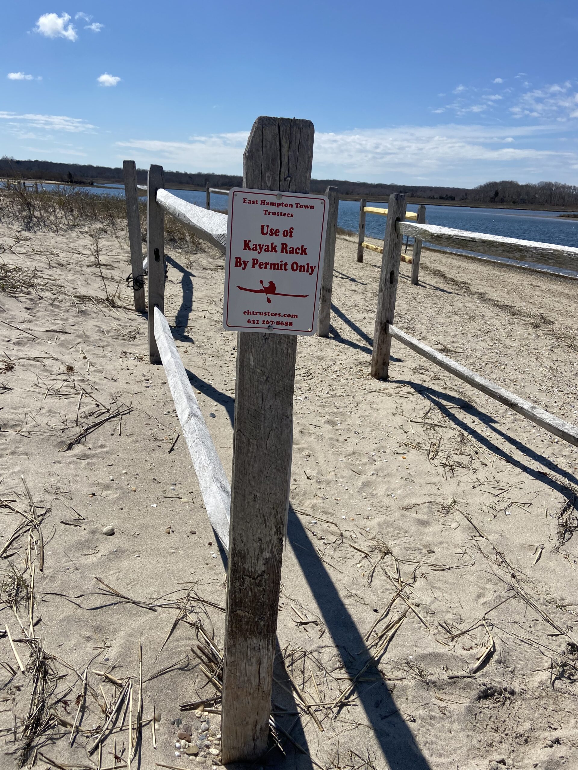 Kayak Racks – New Signs Installed - East Hampton Town Trustees