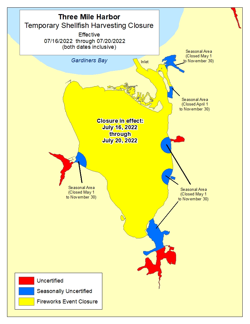 Temporary Shellfish Closure - East Hampton Town Trustees