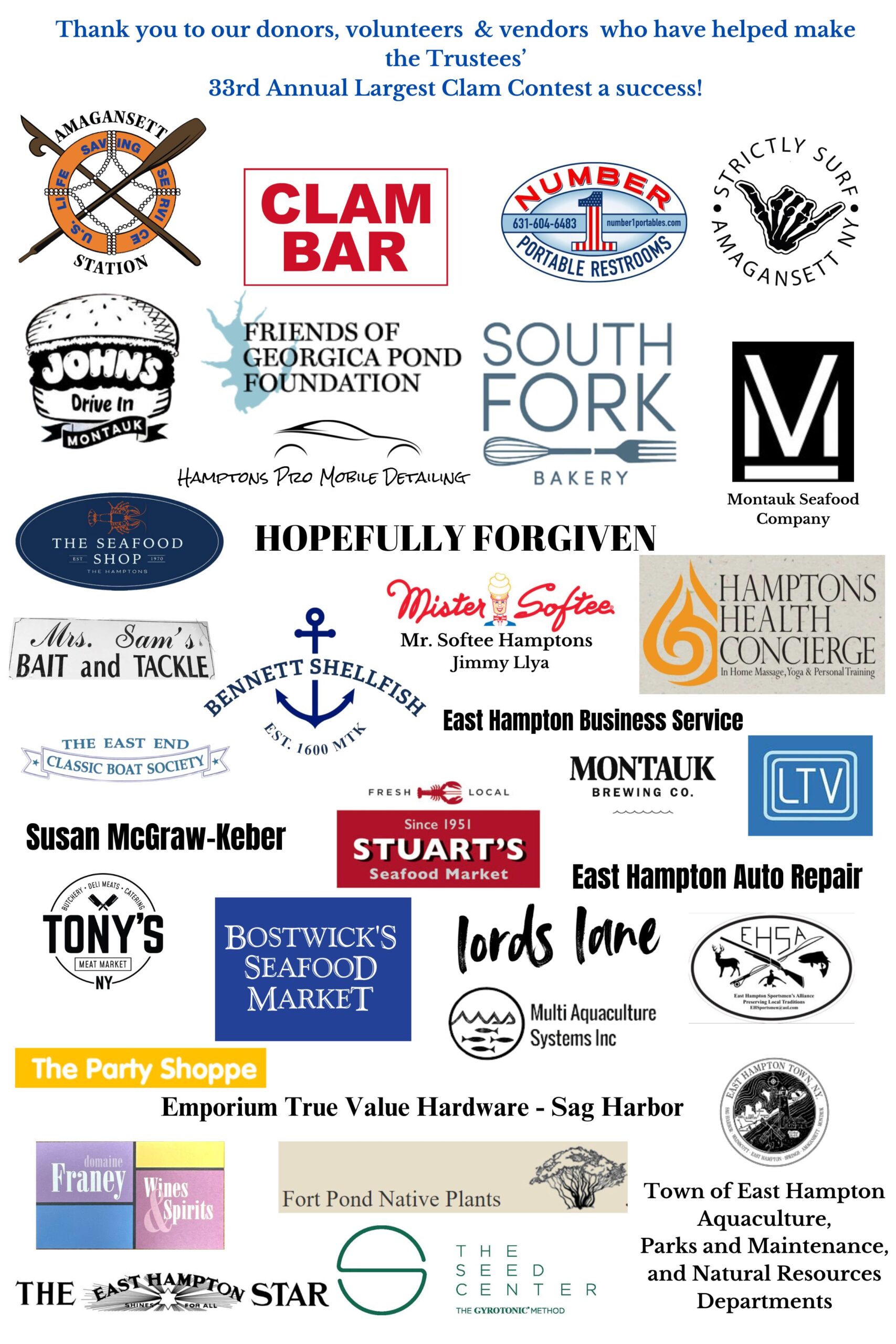 The 34th Annual Largest Clam Contest! - East Hampton Town Trustees